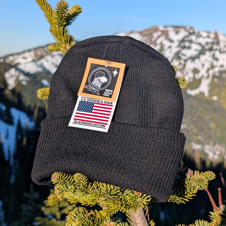 100% Wool Caps Made in the U.S.A. – Black Wool Cap